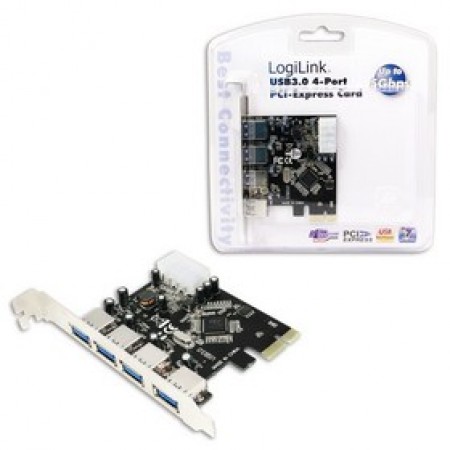 LogiLink PCI-E Card 4x USB 3.0 PC0057A Komponente - TV Tuner karte ...